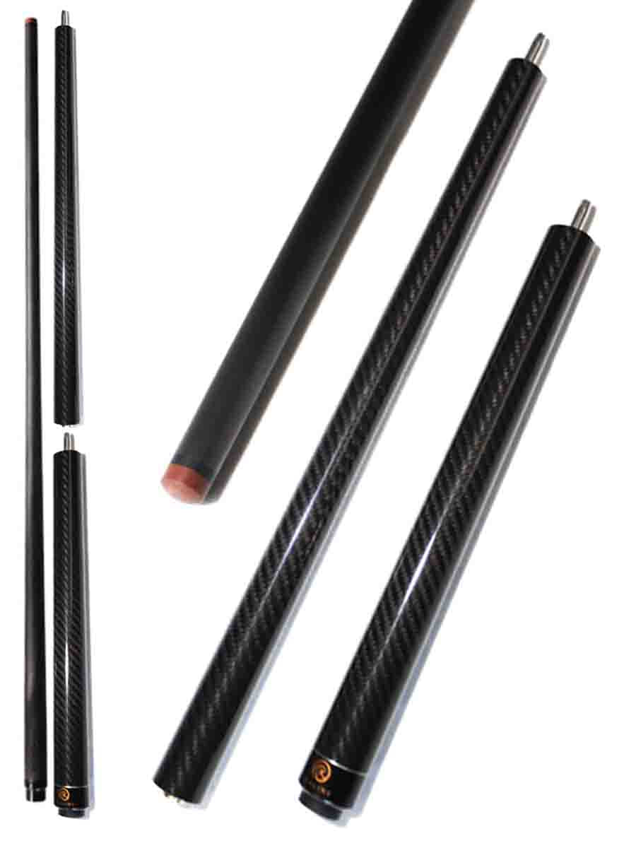 OKHEALING 3-piece Carbon Uniloc Break/Jump Cue with 3K Twill Butt and